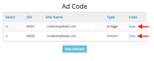 Download InPage Ad Code – Underdog Media